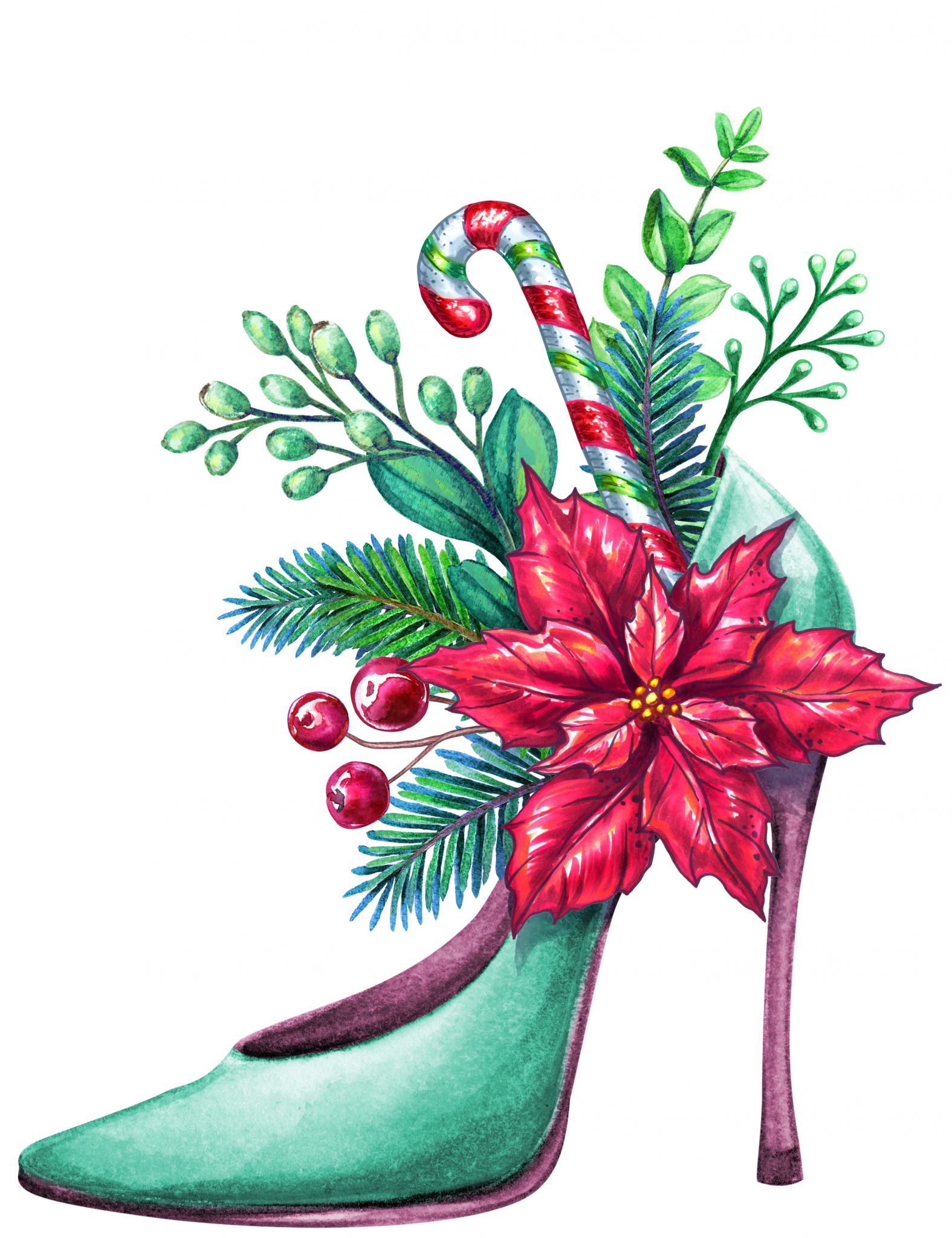 SQUARE CRYSTAL Candy Cane Heels 40 X 50cm approx 16 X 20 In square-crystal-candy-cane-heels-40-x-50cm-approx-16-x-20-in