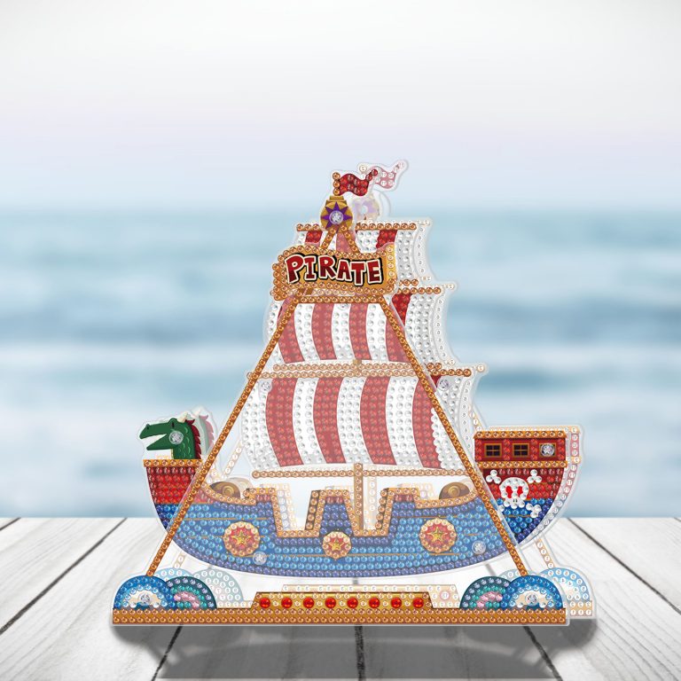 Swinging Pirate Ship Stand-Blue