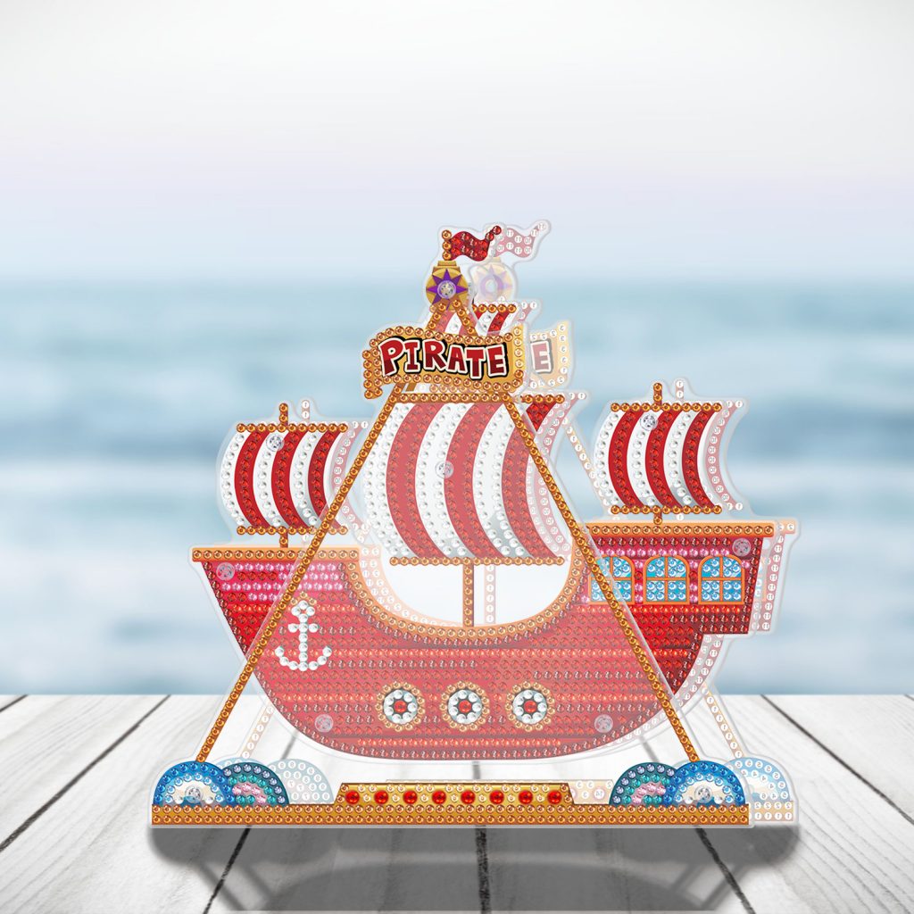 Swinging Pirate Ship Stand-Red